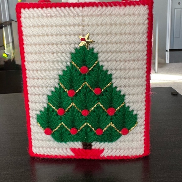 Handmade | Holiday | Handmade Vintage Christmas Tree Tissue Box Cover ...